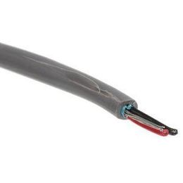 Alpha Wire Twisted Pair Data Cable, 1 Pairs, 0.23 mm&sup2;, 2 Cores, 24 AWG, Screened, 100m, Grey Sheath - 5471C SL033