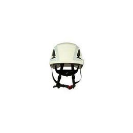 3M SecureFit&trade; White Safety Helmet with Chin Strap, Adjustable, Ventilated - X5001V-CE