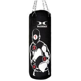 Boxsack HAMMER "Sparring Pro" Gr. 2, schwarz (schwarz, weiß), Boxsäcke, B/H/L: 30cm x 80cm x 100cm, mit markierten Trefferpunkten, B:30cm H:80cm L:100cm