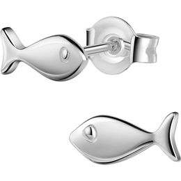 Paar Ohrstecker Firetti "Schmuck Geschenk Silber 925 Ohrschmuck Ohrringe Fisch", silber (silberfarben), Ohrringe, Damen, Silber 925 (Sterlingsilber), Made in Germany