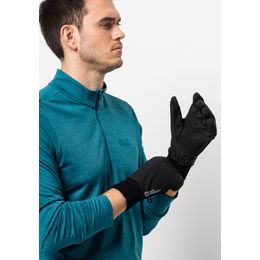 Multisporthandschuhe Jack Wolfskin "SUPERSONIC XT GLOVE", Damen, Gr. XS, schwarz, Hauptmaterial: 86% Polyester, 14% Elastane; Kontrast: 60% Polyamide, 40% Polyurethane; Futter: 100% Polyester; Füllung: 100% Polyester, Handschuhe