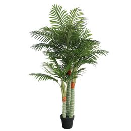 vidaXL Palme Künstlich Mit 3 Stämmen Grün Pp | Größe: 180 cm