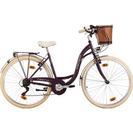 Cityrad Dacapo "Casino" Gr. 48, lila (aubergine, lila), Fahrräder, 48cm, 28 Zoll (71,12cm)