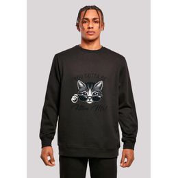 Sweatshirt F4NT4STIC "K&auml;tzchen You Gotta Be Kitten Me", Herren, Gr. XXL, schwarz, Obermaterial: 50% Baumwolle, 50% Polyester, regular fit, Rundhals, ohne B&uuml;ndchen, Sweatshirts Sweatshirt, Premium Qualit&auml;t