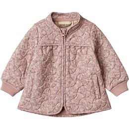 Outdoorjacke Wheat "Thermo Jacket Tilde", Baby, Gr. 86, powder flower meadow, Web, Obermaterial: 100% Polyester, geblümt, casual, A-Linie, Langarm Rippbündchen, Jacken, wasserdicht, mit Reflektoren