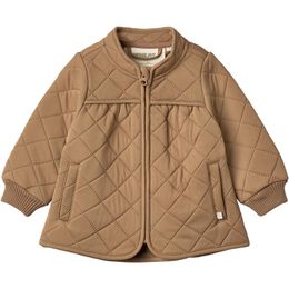 Outdoorjacke Wheat "Thermo Jacket Tilde", Baby, Gr. 86, braun (hazel), Web, Obermaterial: 100% Polyester, unifarben, casual, A-Linie, Langarm Rippbündchen, Jacken, wasserdicht, mit Reflektoren