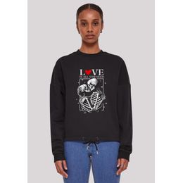 Sweatshirt F4NT4STIC "Love is all you need", Damen, Gr. L, schwarz, Obermaterial: 65% Baumwolle, 35% Polyester, oversize, Rundhals, ohne Bündchen, Sweatshirts, Premium Qualität