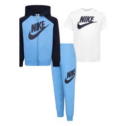 Trainingsanzug Nike Sportswear, Kinder, Gr. 104 (4), blau (baltic blau), Sweatware, Obermaterial: 60% Baumwolle, 40% Polyester, sportlich, Sportanzüge