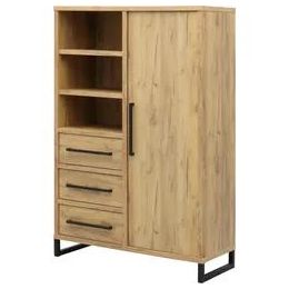 Barschrank OMG DESIGN "Ronda", smoked oak, B:110cm H:170cm T:45cm, Spanplatte, Schränke