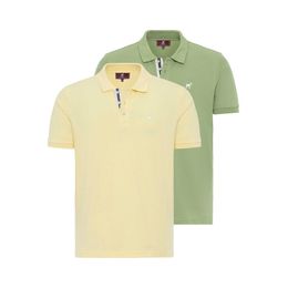 Williot Poloshirt Herren Gr&ouml;&szlig;e M pastellgelb / gr&uuml;n