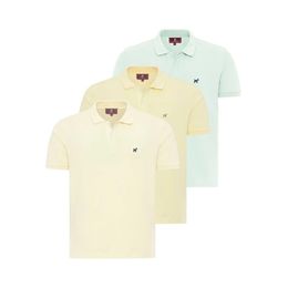 Williot Poloshirt Herren Gr&ouml;&szlig;e L pastellgelb / hellgelb / mint