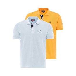 Williot Poloshirt Herren Gr&ouml;&szlig;e XL hellblau / orange