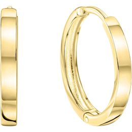 Paar Creolen Firetti "Schmuck Geschenk, Ohrringe, Gold 375", gold (gelbgoldfarben), Ohrringe, Damen, Gelbgold 375