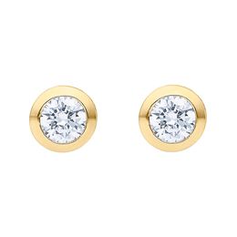 JETTE Ohrstecker Damen Gr&ouml;&szlig;e One Size gold / wei&szlig;
