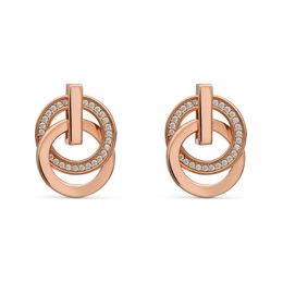 JETTE Ohrstecker 'Swing' Damen Gr&ouml;&szlig;e One Size rosegold / wei&szlig;
