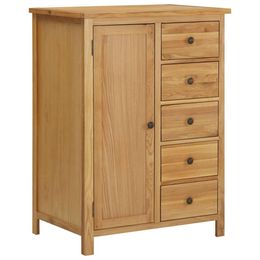 vidaXL Kleiderschrank 76 X 52 X 105 Cm Eiche Massivholz | Farbe: Braun