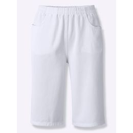 Bermudas Classic Basics, Damen, Gr. 42, Normalgrößen, weiß, 100% Baumwolle, unifarben, knielang, Hosen