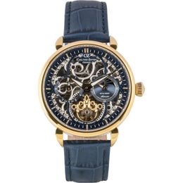 Carl von Zeyten Automatikuhr »Neukirch« Armbanduhr, mechanische Uhr, Herrenuhr, Skelettuhr, Made in Germany blau-blau Atemberaubende Automatikuhr...