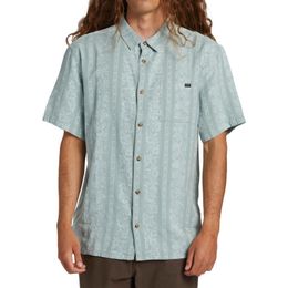Billabong Kurzarmhemd »Sundays Jacquard« Blue Suede XXL - XXL XXL XXL Stoff: Baumwoll-Viskose-Jacquard-Mischgewebe