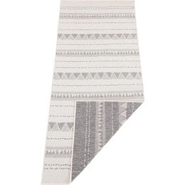 NORTHRUGS Läufer »Bahamas« rechteckig 5 mm Höhe In-& Outdoor, Wetterfest, Balkon, Garten, Wohnzimmer, Wasserfest grau/creme Obermaterial: 100%...