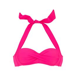 Lascana Bügel-Bandeau-Bikini-Top »Lolo« in getwisteter Optik pink 38 - Cup B Cup B 38 Getwistete Optik