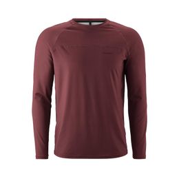 Gonso Radtrikot »Trail Jersey Longsleeve M« Herren Fahrradtrikot langarm, lässiges MTB-Shirt, Quick-Dry, Slim fit rotbraun XL XL Körpernahe Passform