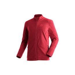 Maier Sports Fleecejacke »Dennis Jacket M« Herren Midlayer, pflegeleichtes Fleece mit 2 RV-Taschen rot 54 54 Kuschelige Midlayer-Jacke aus Fleece