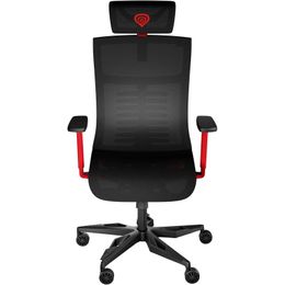 Genesis Gaming-Stuhl »ASTAT 700 G2 rot« () Rot + schwarz Sitz aus hochwertigem Mesh-Textil mit PureFlowPLUS -Technologie, die für eine vollständige...