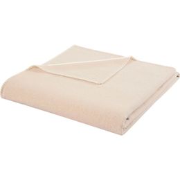 Biederlack Wolldecke &raquo;Arezzo Stripe&laquo; mit recycelter Wolle beige Obermaterial: 100% Wolle B/L: 150 cm x 200 cm