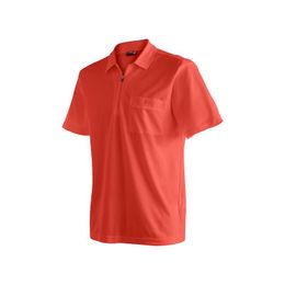 Maier Sports Funktionsshirt &raquo;Arwin 2.0&laquo; Eignet sich ideal f&uuml;r Wanderungen und Freizeitaktivit&auml;ten feuerrot XL XL Bequemes Poloshirt mit Brusttasche...