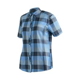 Maier Sports Outdoorbluse »Kendra S/S W« Damen Kurzarmbluse, pflegeleichte Karobluse blue 42 42 Kurzarmbluse mit Webkaro für Sommeraktivitäten