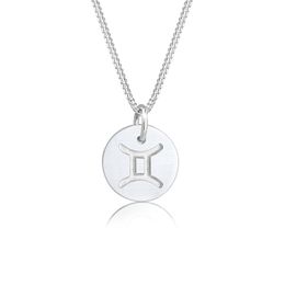 Elli Kette mit Anhänger »Sternzeichen Zwillinge 925 Sterling Silber« Silber 45 Halskette für Damen verleiht jedem Outfit einen Hauch von Eleganz
