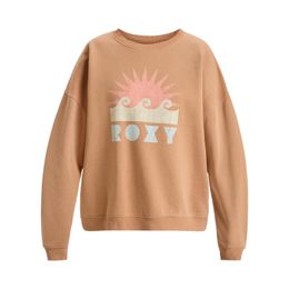 Roxy Sweatshirt »Line Up« Camel XXL XXL Material: Gebürsteter Fleecestoff aus 55 %...