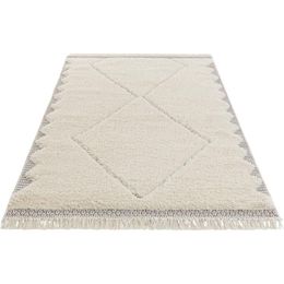 Hanse Home Hochflor-Teppich »Ciret« rechteckig 35 mm Höhe Shaggy, Weich, Flauschig, Sisal, Hoch-Tief, Wohnzimmer, Schlafzimmer creme/grau...
