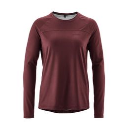 Gonso Radtrikot »Trail Jersey Longsleeve W« Damen Fahrradtrikot langarm, lässiges MTB-Shirt, Quick-Dry, Slim fit rotbraun 46 46 Körpernahe Passform