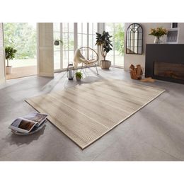 ELLE DECORATION Teppich »Laon« rechteckig 8 mm Höhe In-& Outdoor, Flachgewebe, Wetterfest, Balkon, Garten, Handmade-Look creme Obermaterial: 100%...