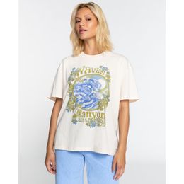 Billabong T-Shirt »Waves In The Canyon« Antique White XXL XXL Stoff: Baumwollstoff