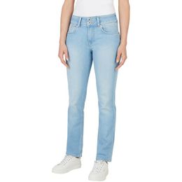 Pepe Jeans Slim-fit-Jeans »SLIM JEANS MW« mit extrabreitem Bund mit Doppelknopf-Verschluss blue bleached 29 - Länge 32 Länge 32 29 Slim-fit-Jeans...