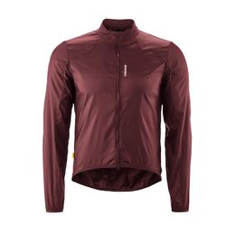 Gonso Fahrradjacke »Road Jacket Wind M« Herren Radjacke, atmungsaktive Rennrad-Windjacke, Funktionsjacke rotbraun L L Enganliegende Passform