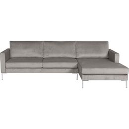 Alte Gerberei Ecksofa »Velina, L-Form« mit Metall-Winkelfüßen, Breite 251 cm light grey