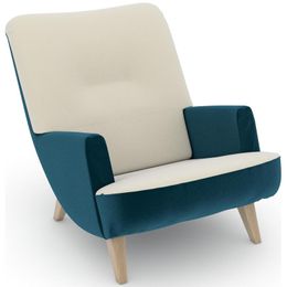 Max Winzer Loungesessel »build-a-chair Borano außergewöhnlicher Sessel, tolle Farbkombinationen« modern im Retrolook, zum Selbstgestalten petrol/...