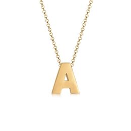 Elli Kette mit Anhänger »Buchstabe A Initialen 925 Sterling Silber« Gold 45 Halskette für Damen verleiht jedem Outfit einen Hauch von Eleganz