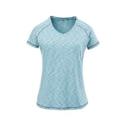 DEPROC Active Funktionsshirt »JOANNA WOMEN« In melierter Optik blau 40 (M) 40 (M) Sportlich schickes Raglanshirt JOANNA
