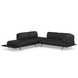 Machalke Ecksofa »benito, L-Form« mit bezogenem Sockel black COMFORT