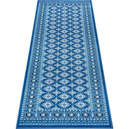 NOURISTAN L&auml;ufer &raquo;Sao Buchara&laquo; rechteckig 9 mm H&ouml;he Kurzflor, Orientalisch, Teppich, Modern, Wohnzimmer, Flur, Esszimmer jeansblau Obermaterial:...