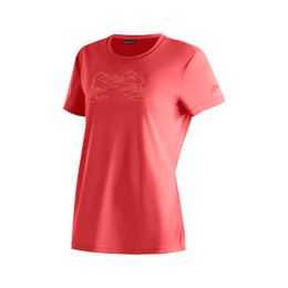 Maier Sports Damen T-Shirt &raquo;Wilma Print&laquo; Damen Funktionsshirt, Freizeitshirt mit Aufdruck, Regular Fit rot 46