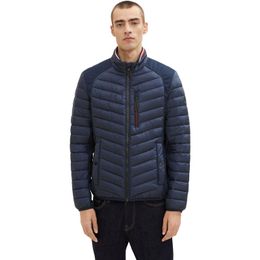 Tom Tailor Steppjacke hybrid - mit Softshell-Einsätzen seitlichen und an der Schulter navy XXL XXL Hybride Steppjacke von Tom Tailor