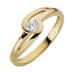 OROLINO Fingerring »333/- Gelbgold glanz synth. Zirkonia« gelb 058 (18,5) Edler Ring aus 333/- Gelbgold glanz