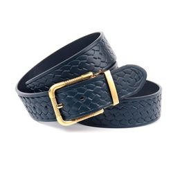 Anthoni Crown Damen Lederg&uuml;rtel blau