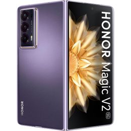Honor Smartphone »Magic V2« lila lila 5000 mAh Silizium-Karbon-Dual-Akku mit 66W SuperCharge